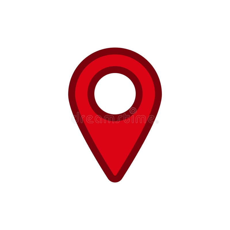 Bright Red Map Pin Icon Symbolizing Location and Navigation Concepts ...