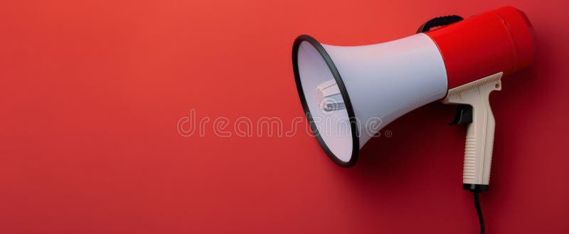 Modern White Red Megaphone Sleek Design Stock Photos - Free & Royalty ...
