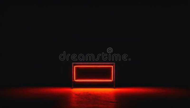 Bright Red Neon Light on a Dark Background Creates a Striking Visual ...
