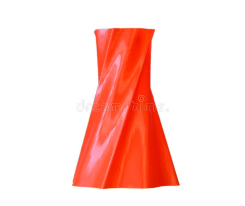 Bright Red Object Vase Printed by 3d Printer Isolated on White ...