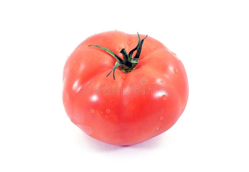 Bright Red Organic Fresh Heirloom Tomato Stock Image - Image of ...