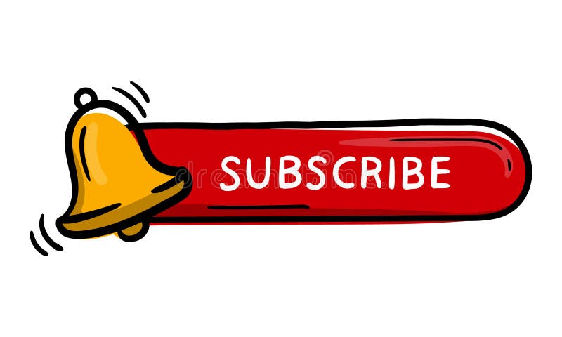 Bright Red Oval Sticker Button for Design Doodle Hand Drawn with Bell ...