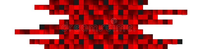 Bright Red Pixel Cubes Abstract Background in Red Black Gradient Tones ...