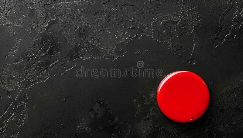 Bright Red Plastic Magnet on Black Background, Top View with Space for ...