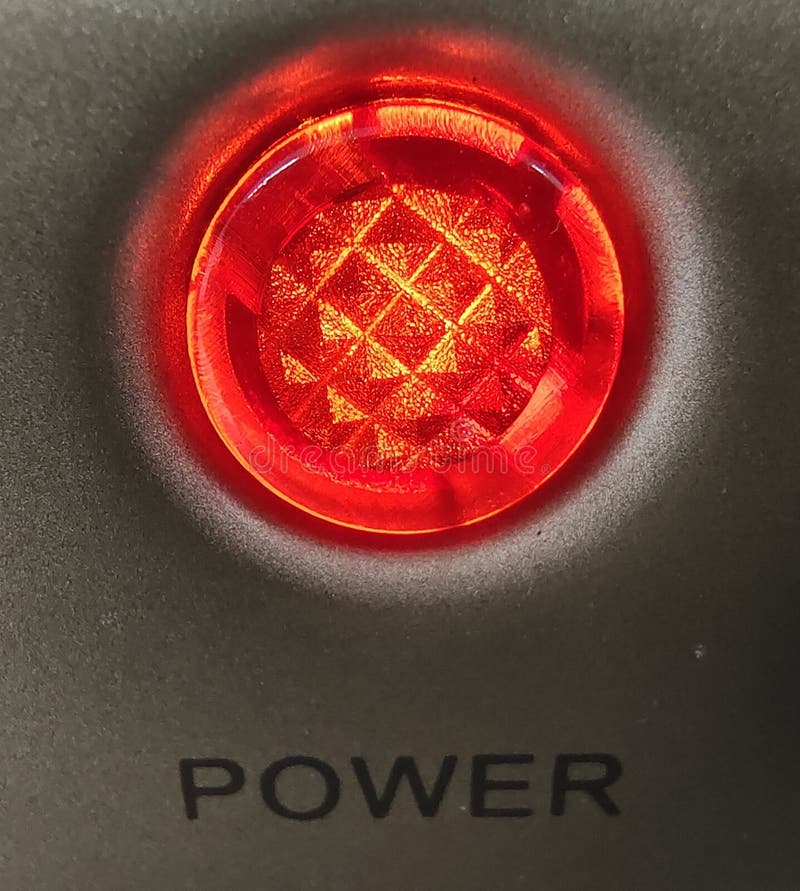 Red Power Indicator Lamp stock image. Image of technology - 228430869