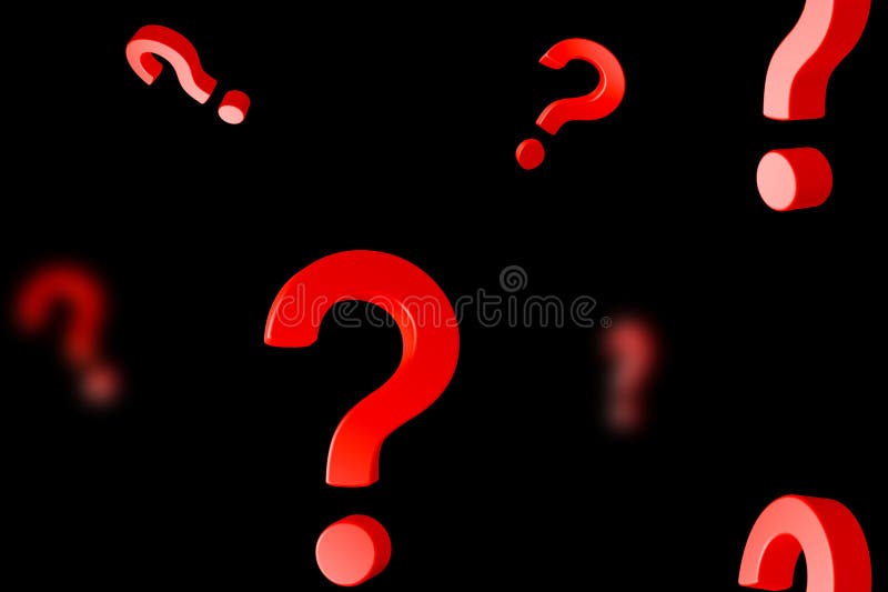 Bright Red Question Marks are Arranged in a Seamless Pattern Against a ...