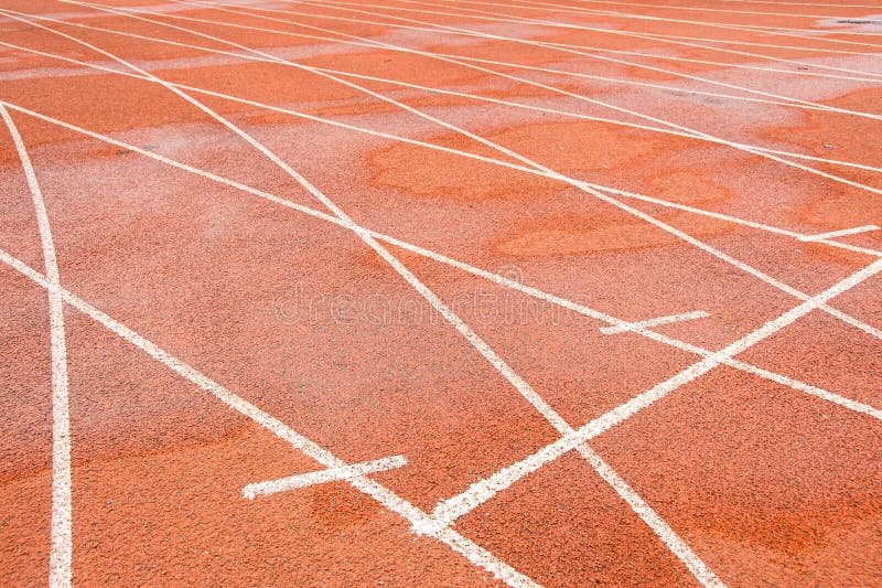 Bright Red Runway Interweaves the Straight White Trajectory with the ...