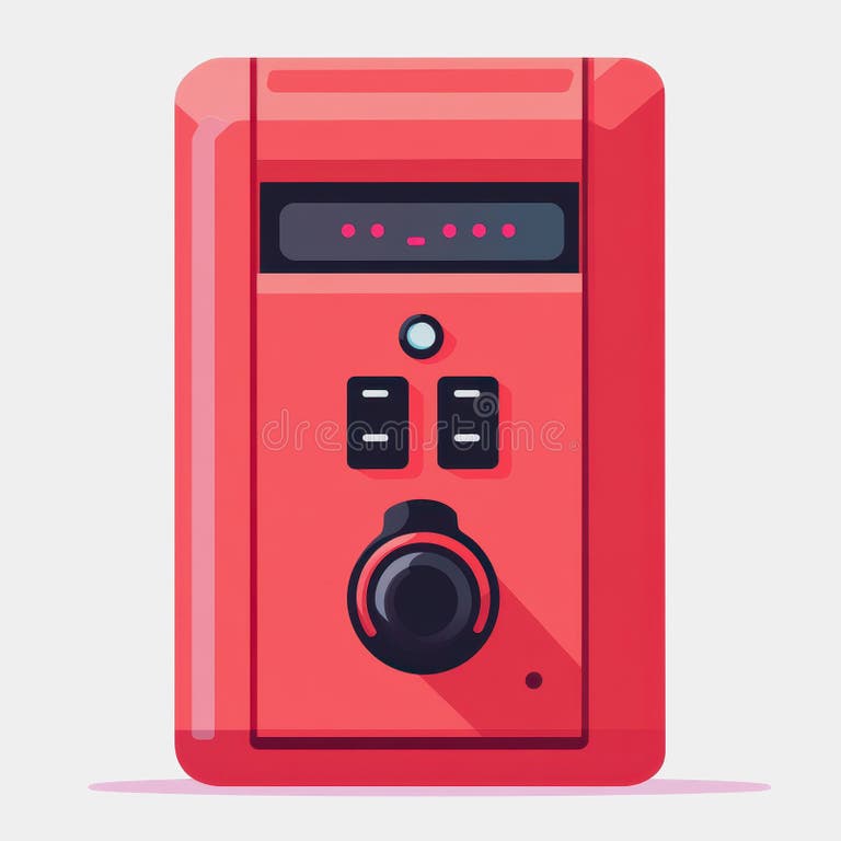 Bright Red Safe with Digital Lock and Control Panel for Home or Office ...