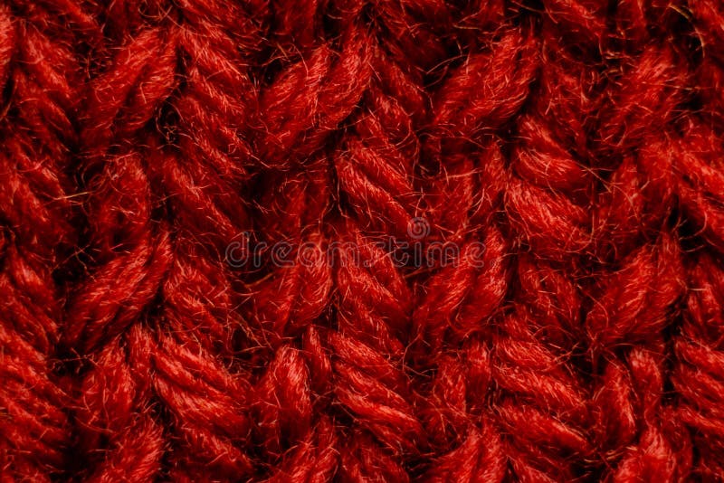 Bright Red Scarf with Knitting Needles. Stock Photo - Image of knit ...