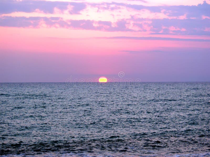 Bright red sea sunset stock photo. Image of cloud, orange - 187562630