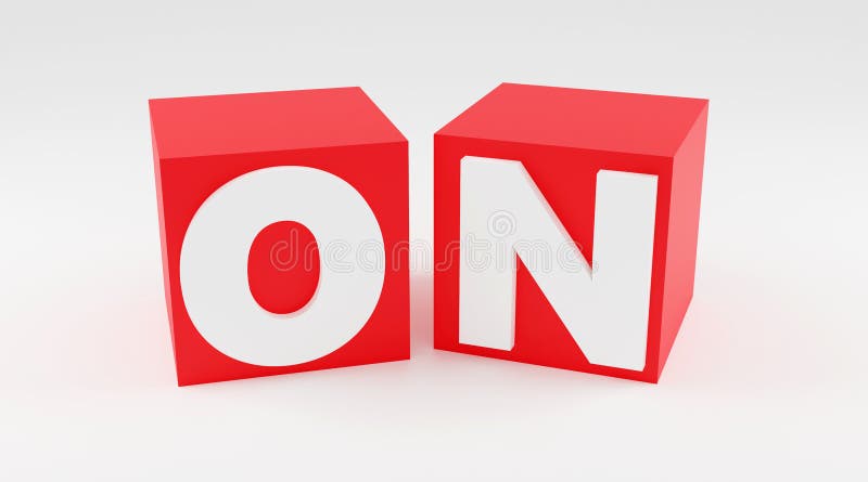 Bright Red Sign 3d on Red Cubes on Minimal Concept 3D Render ...