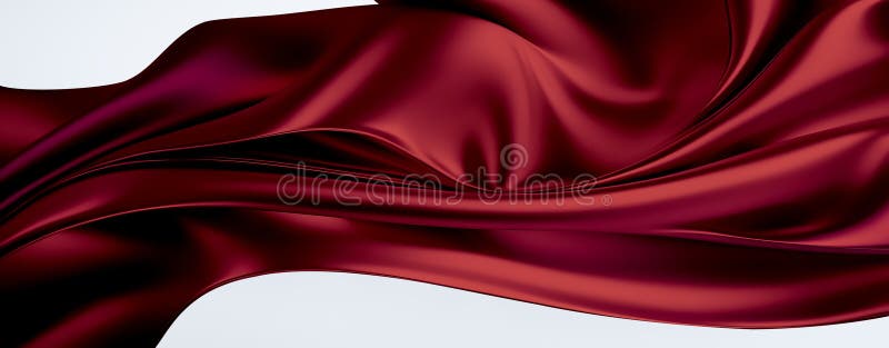 Flying red silk fabric stock illustration. Illustration of bright ...