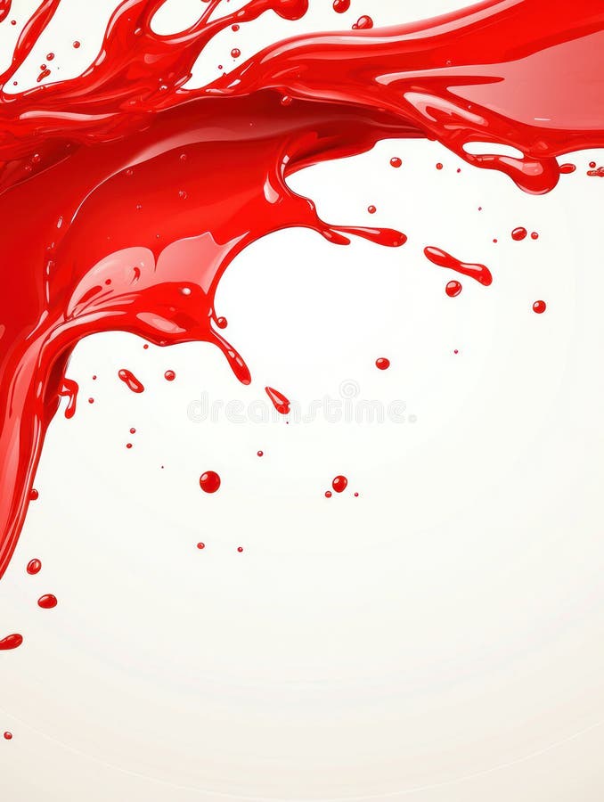 Bright Red Splash of Liquid with Dynamic Motion Creates Energetic Feel ...