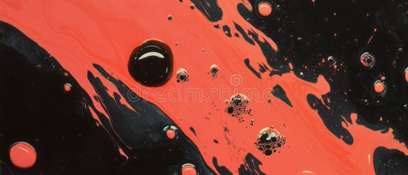 Bright Red Splattered Ink Patterns with Random Dots and Dynamic ...