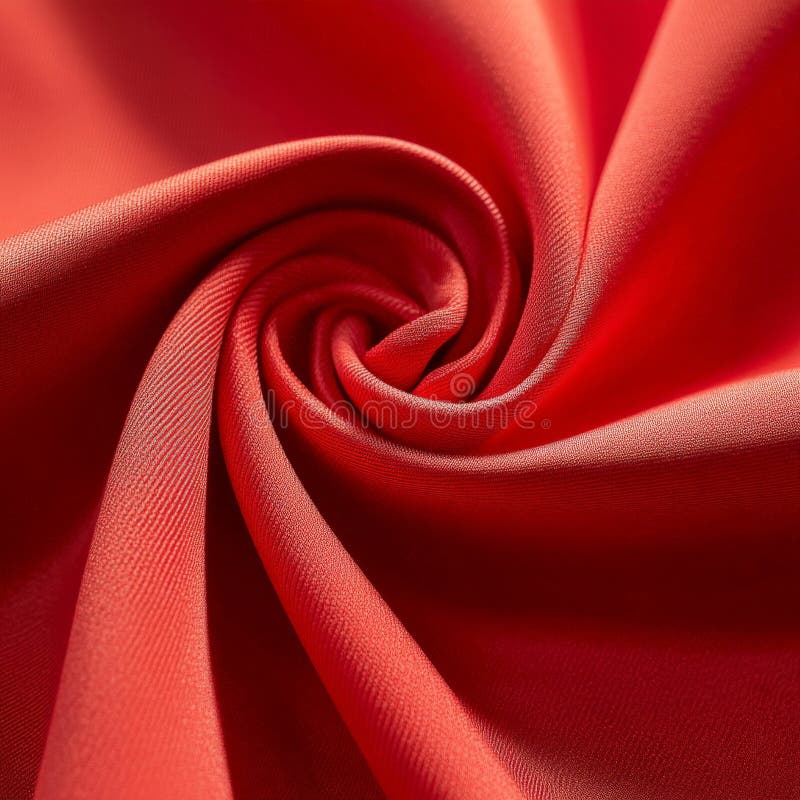 A Bright Red Sports Fabric with a Smooth Surface and Slight Stretch ...