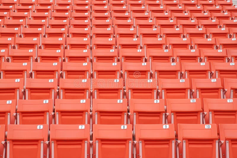 Bright red stadium seats stock image. Image of soccer - 26939431
