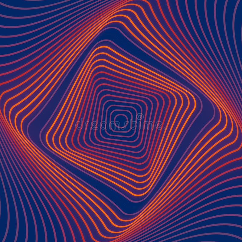 Bright Red Stripes of a Rectangular Figure. 3d Rendering Digital ...