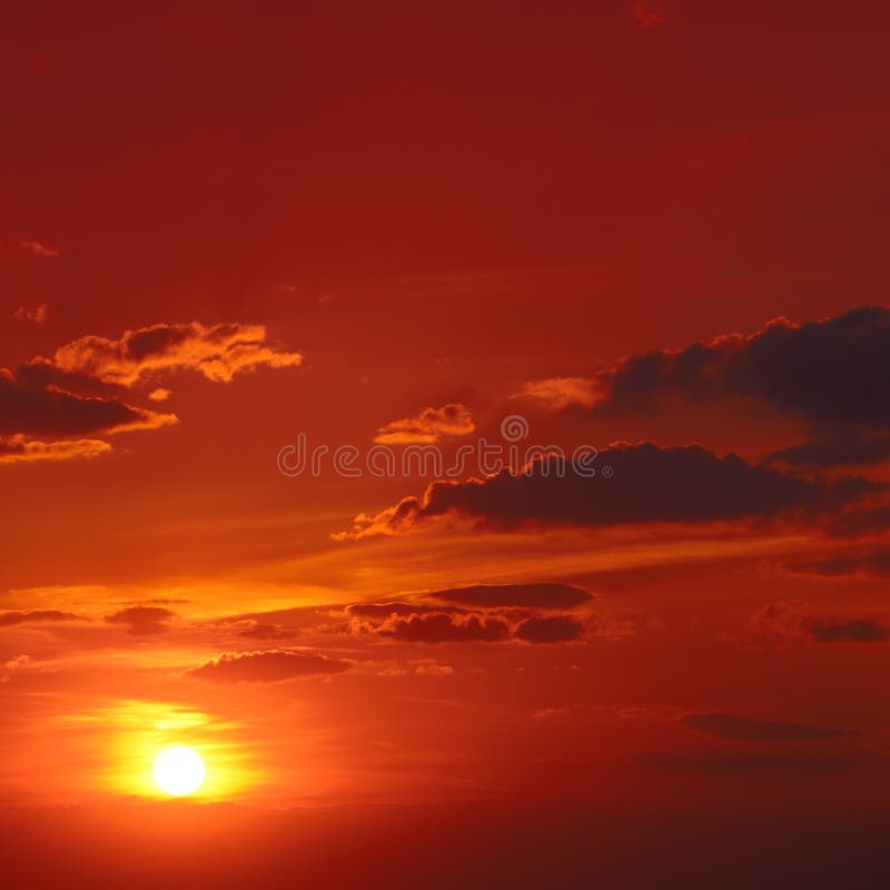 Bright red sunrise stock photo. Image of night, daybreak - 106116324