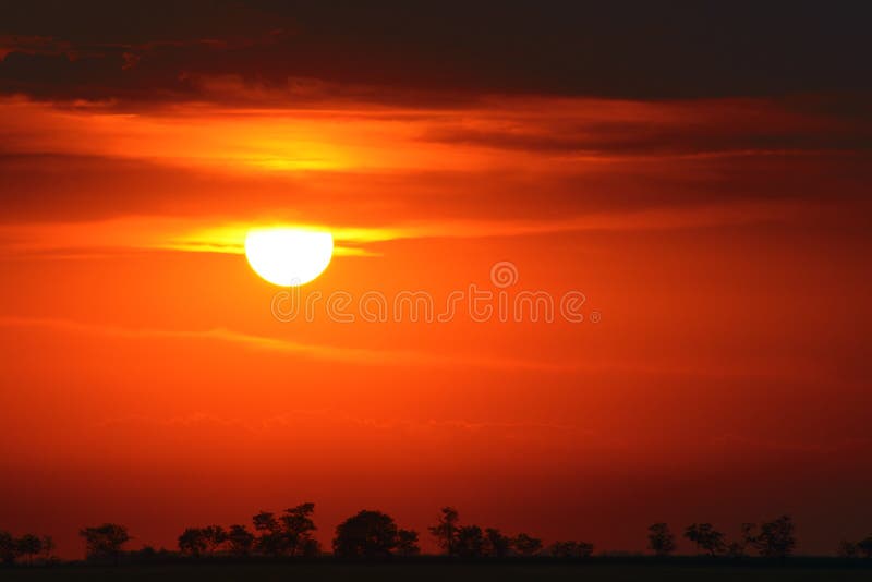 Bright red sunrise stock photo. Image of outdoor, night - 96343060