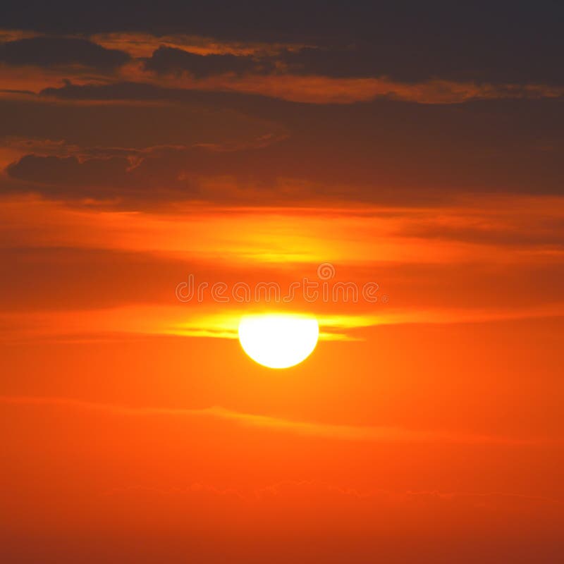 Majestic Bright Sunrise Over the Ocean Stock Photo - Image of evening ...