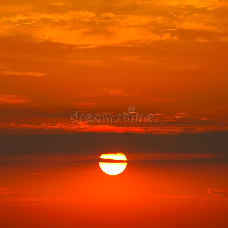 Bright red sunset stock photo. Image of skyline, nature - 161717434