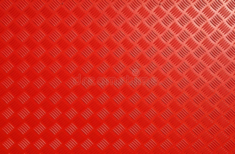 Bright Red Teardrop Patterned Steel Sheet. Checker Plate Stock Photo ...