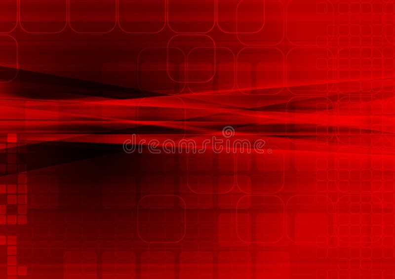 Bright Red Tech Abstract Background Stock Vector - Illustration of ...
