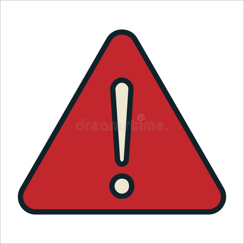 Caution Sign with Exclamation Mark for Warning Stock Illustration ...