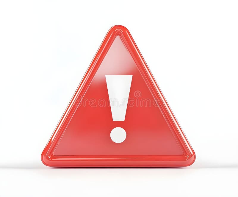 Warning Sign Displaying a Red Triangle with an Exclamation Mark ...