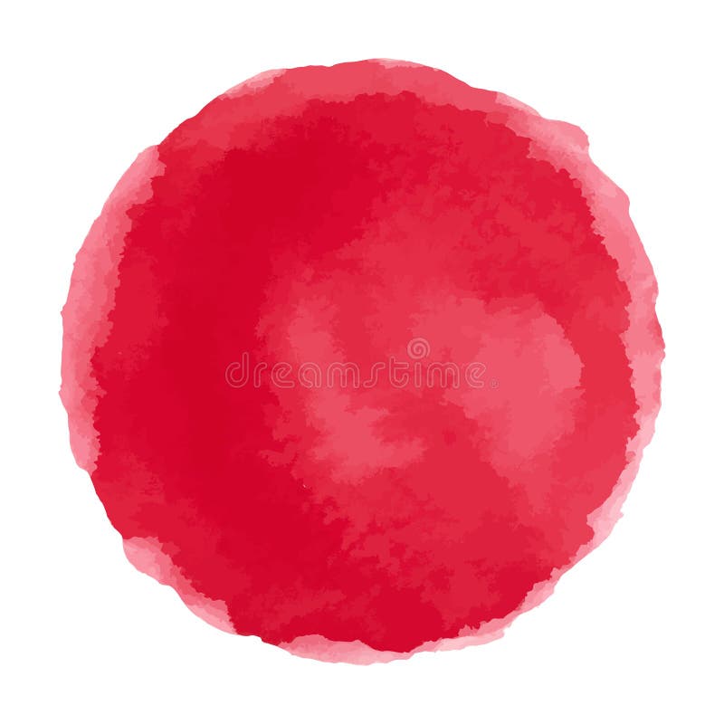 Bright Red Watercolor Painted Vector Stain Stock Vector - Illustration ...