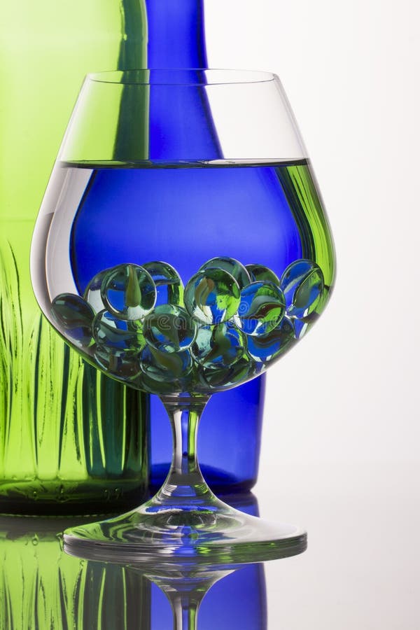 Decorative glass bottles stock photo. Image of homemade - 13377408