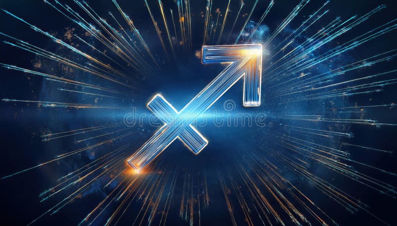 Bright Representation of the Sagittarius Zodiac Sign with Dynamic ...