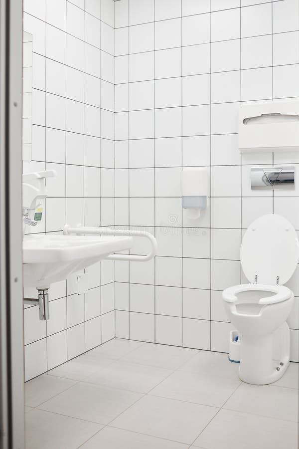 A Bright Restroom in a Medical Facility Stock Photo - Image of bathtub ...