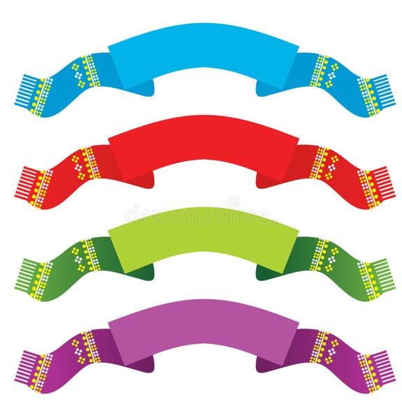 Bright ribbons set stock vector. Illustration of achievement - 31460019