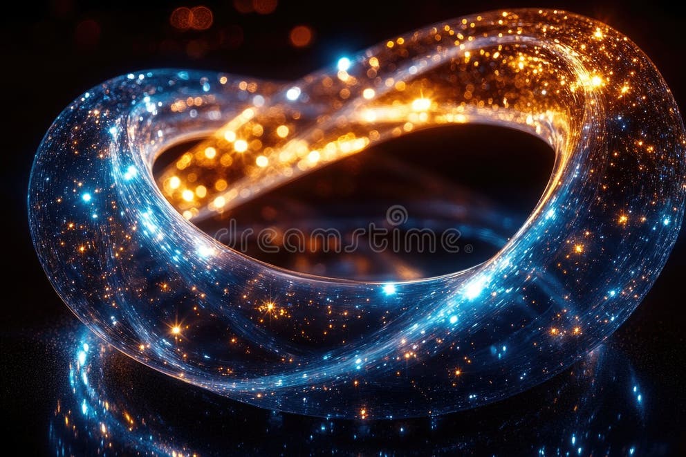 A Bright Ring of Light in Focus with Blurred Background Stock Photo ...