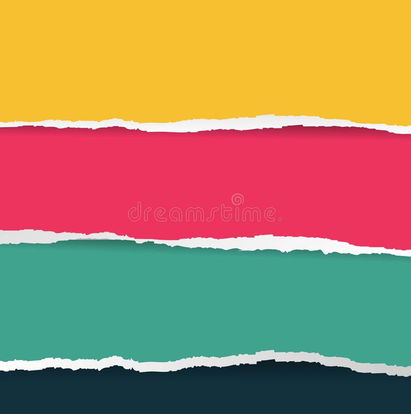 Bright Ripped Paper Big Set Stock Vector - Illustration of ripped, text ...