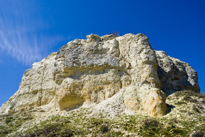 Bright Red Rocks Forming Barrier Along Charlottetown Harbour Stock ...