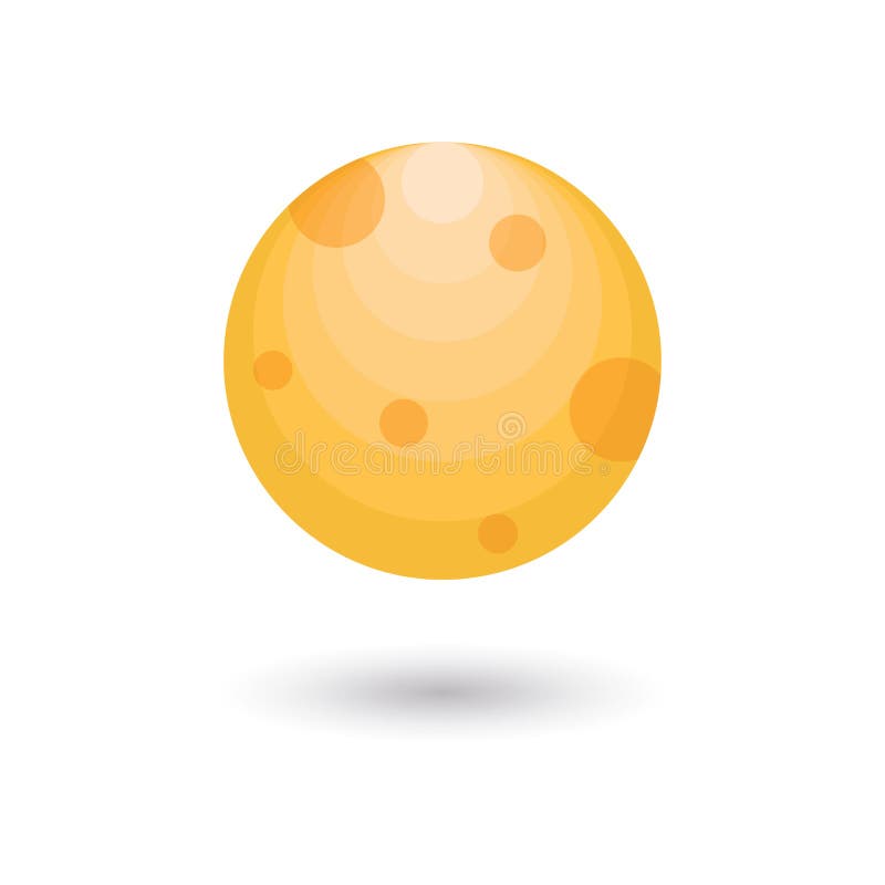 Bright Round Moon. Vector Illustration Decorative Design Stock Vector ...