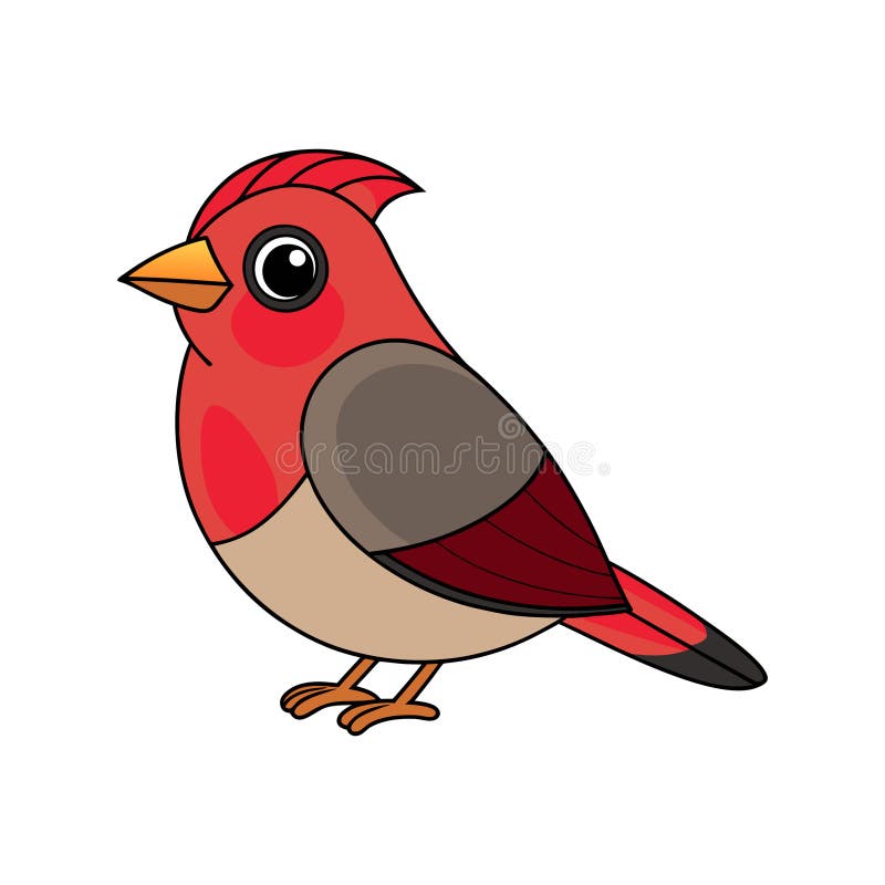 Bright Ruby-Crowned Kinglet Bird Artwork Stock Photo - Illustration of ...