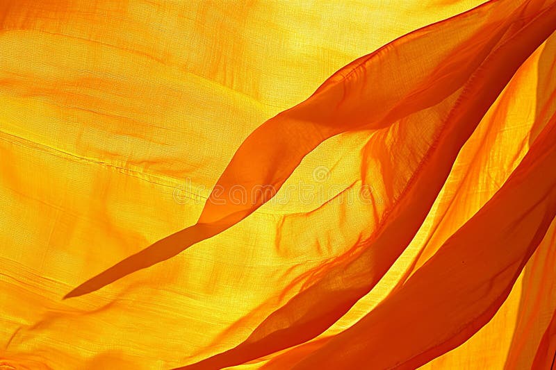 A Bright Saffron Flag for Vaisakhi, Centered Against a Clean Stock ...