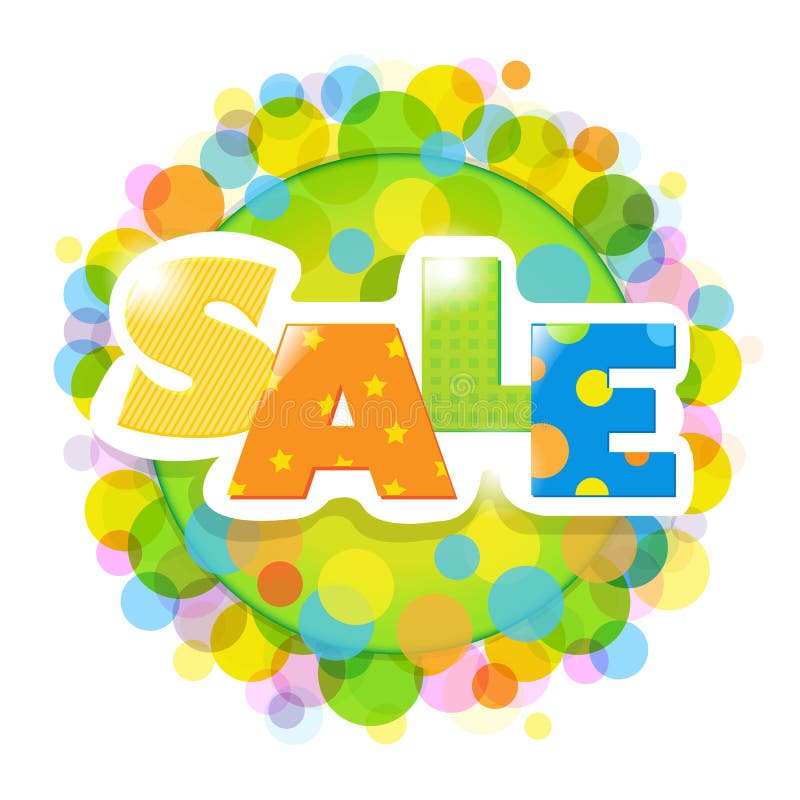 Bright Sale Poster with Bokeh Stock Vector - Illustration of power ...