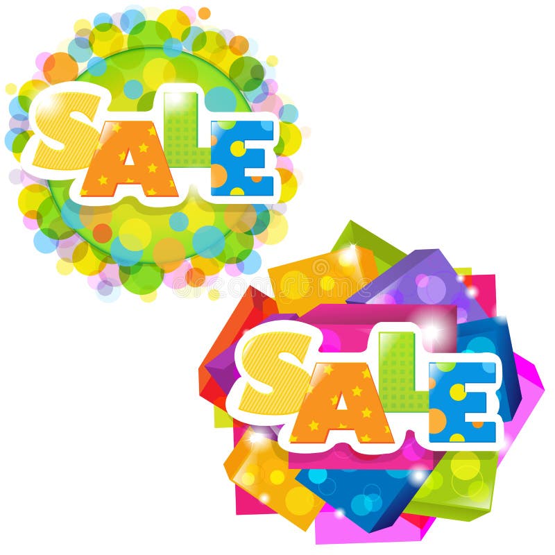 Bright Sale Posters Set stock vector. Illustration of price - 24878906