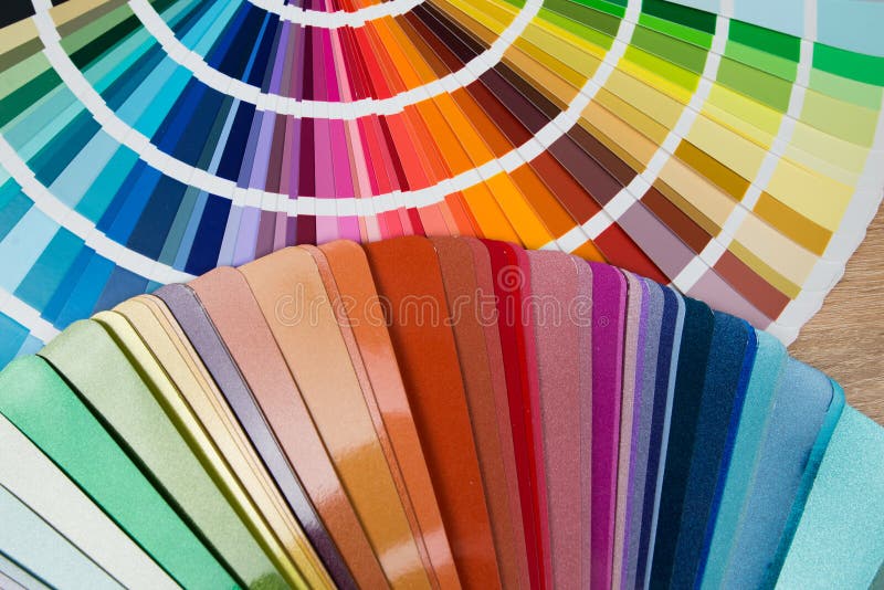 Bright Samples of Color Palette Stock Image - Image of colour, book ...