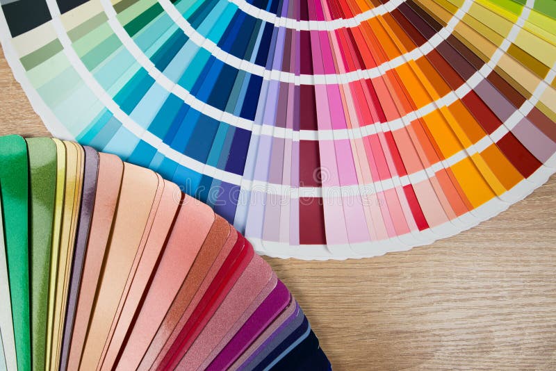 Bright Samples of Color Palette Stock Image - Image of colour, book ...