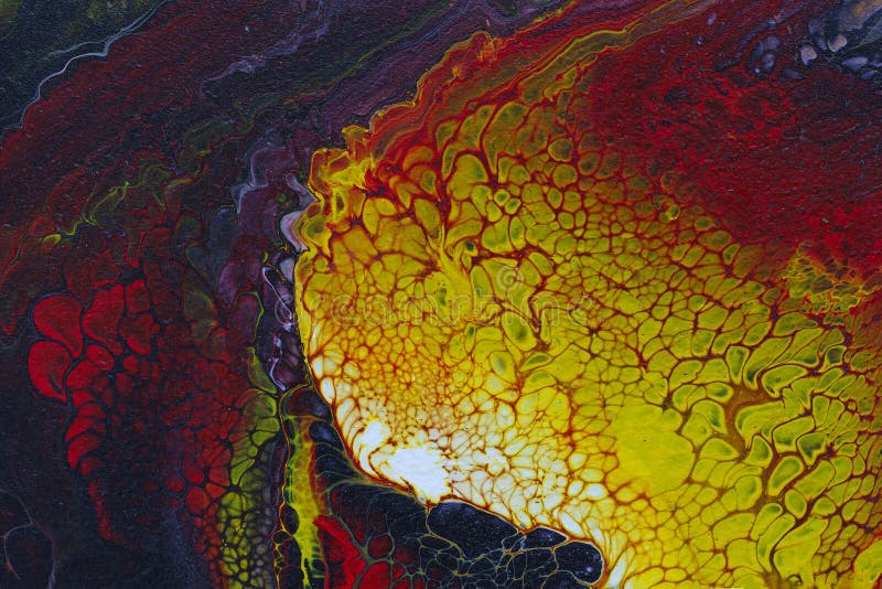 Bright Saturated Mixture of Colors, a Colorful Abstract Painting, a ...