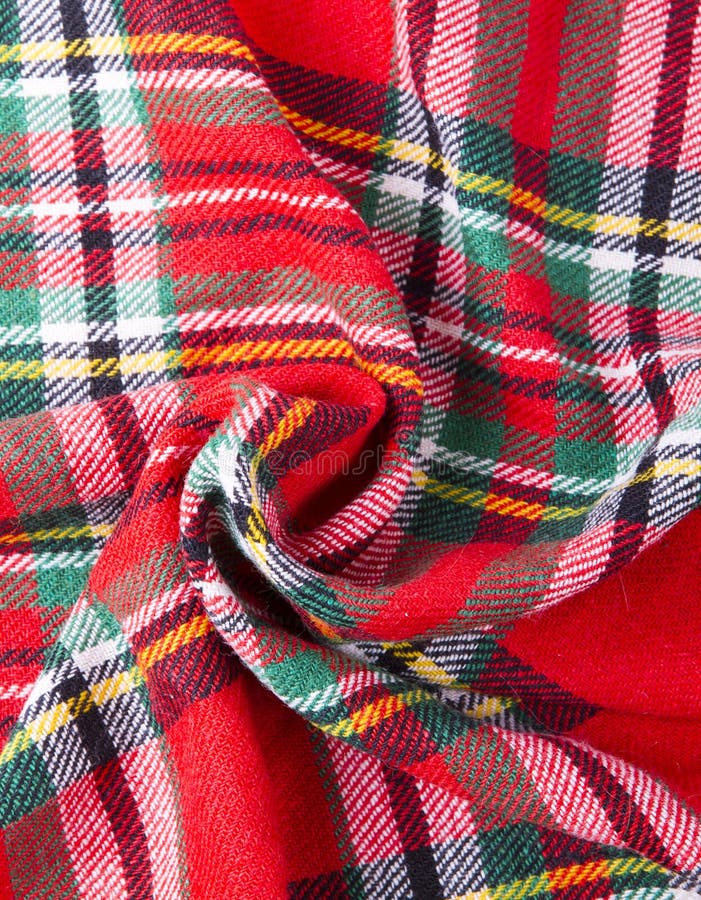 Bright Scottish Checked Fabric Stock Image - Image of abstract ...