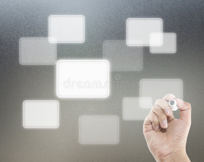 Bright screen and hand stock image. Image of press, technology - 52721809