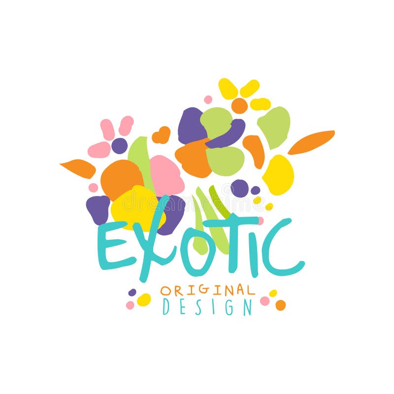 Exotic Logo Original Design Collection with Bright Shapes Vector Set ...