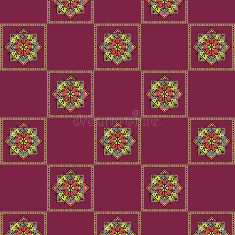 Bright Seamless Checkered Pattern with a Lilac Background Stock Vector ...