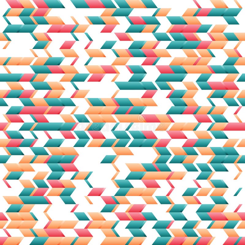 Bright Seamless Geometric Pattern. Arrows and Triangles Stock Vector ...